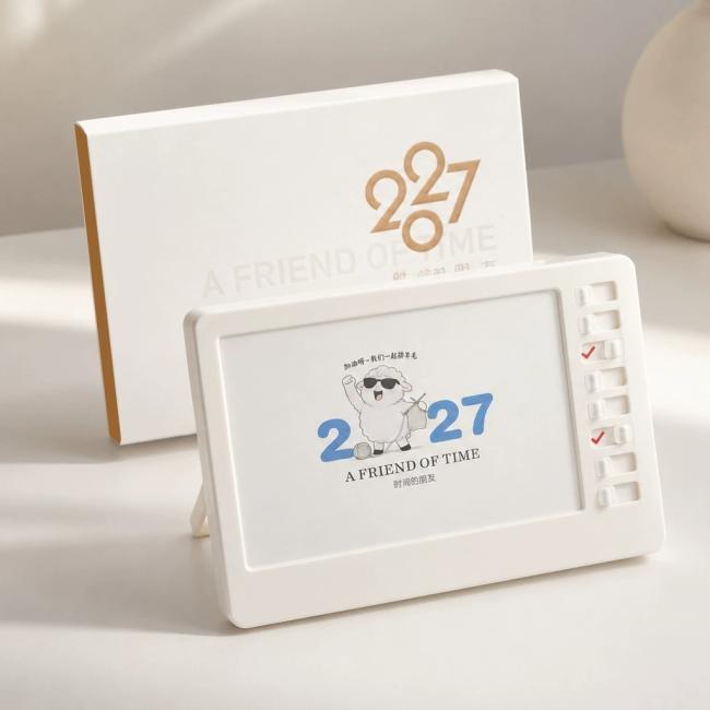 Desktop planner with custom gift box packaging