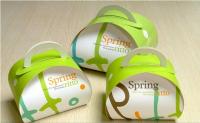 Quality Custom Die-Cut Food Grade Paper Gift Box with Integrated Carry Handle for Bakery for sale