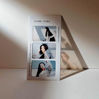 China Custom OEM Film Strip Photo Card Personalized Keepsake Gift Cards with 300gsm-400gsm Coated Art Paper CMYK Full Color Printing and Custom Die-Cutting for sale
