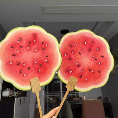 China Custom Printed Hand Fan with Bamboo Handle and 200-300gsm Thick Paper for Promotional Gifts for sale