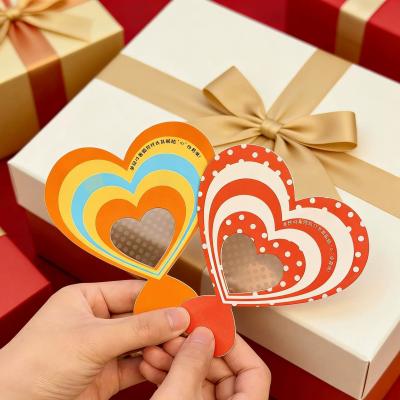 China Custom OEM Diffraction Heart Card with 250-350gsm Matte Cardstock, Full-Color CMYK Printing & Rainbow Light Effect Inserts for sale