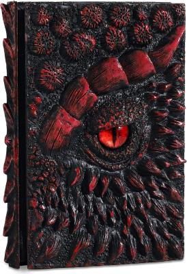 China 3D Embossed Dragon Eye Sculpted Hardcover Journal for sale