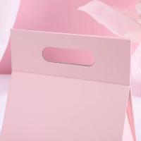 China Triangular Foldable Rigid Gift Boxes With Magnetic Closure And Cutout Handles for sale