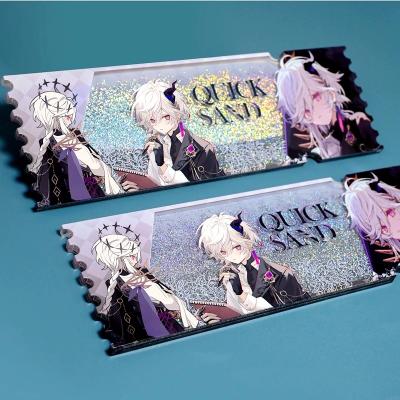 China Quicksand Laser Ticket Paper Cards With Holographic Shimmer Finish For Fans for sale