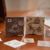 Quality Custom Stamp Memory Paper Stickers And Die-Cut Memo Cards for sale