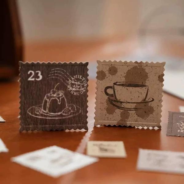 Quality Custom Stamp Memory Paper Stickers And Die-Cut Memo Cards for sale