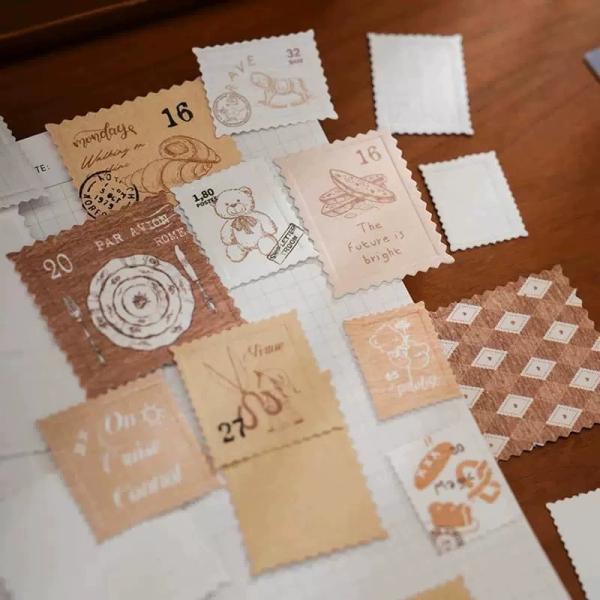 Quality Custom Stamp Memory Paper Stickers And Die-Cut Memo Cards for sale