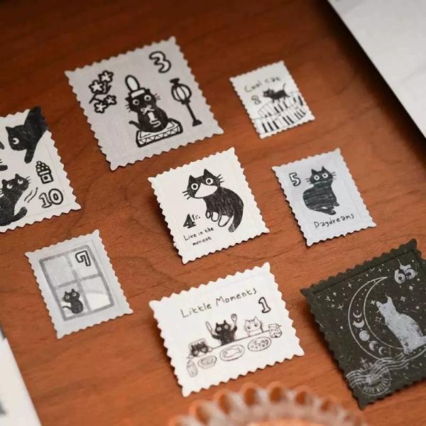 Quality Custom Stamp Memory Paper Stickers And Die-Cut Memo Cards for sale