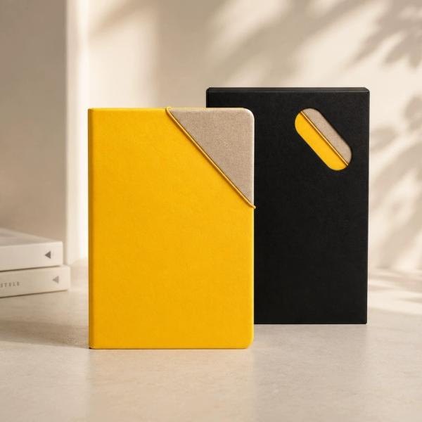 Quality Hardcover Notebooks With Contrast Corner Design And Matching Slipcase for sale