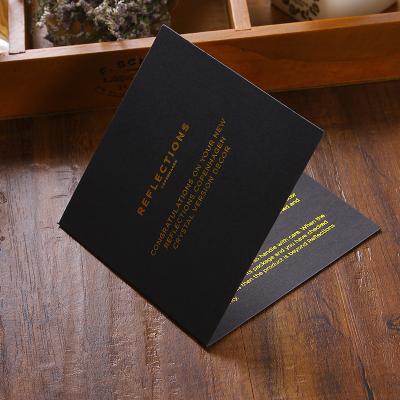 China Foil Stamped Folded Business Cards With Special Paper For Luxury Branding for sale