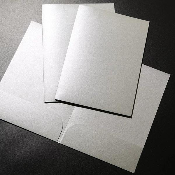 Quality Presentation Folders With Dual Pockets In Shimmer Paper For Contracts for sale