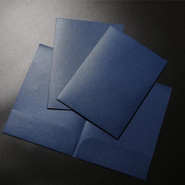 Quality Presentation Folders With Dual Pockets In Shimmer Paper For Contracts for sale