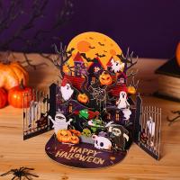 Quality Halloween Pop-Up Greeting Cards 3D Spooky House Party Invitations for sale