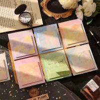 China Aesthetic Gradient Fireworks Sticky Notes Pad With Illustrated Backing Card for sale