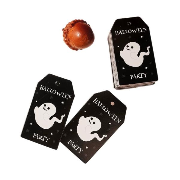 Quality Halloween Paper Hang Tags With Festive Pumpkin And Ghost Prints For Retail for sale