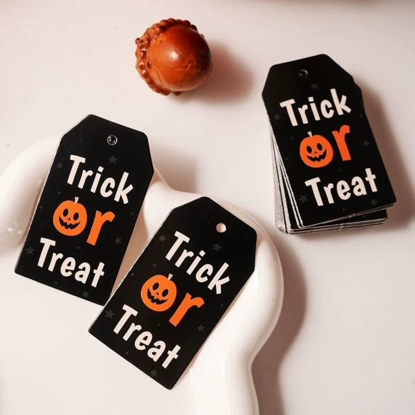 Quality Halloween Paper Hang Tags With Festive Pumpkin And Ghost Prints For Retail for sale