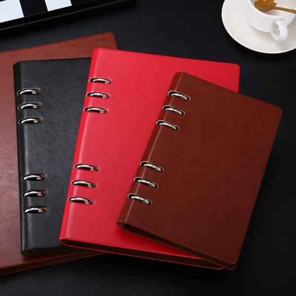 Quality PU Leather Loose-Leaf Ring Binder Notebook Diary With Metal Mechanism for sale