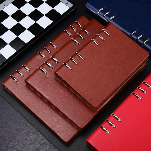 Quality PU Leather Loose-Leaf Ring Binder Notebook Diary With Metal Mechanism for sale