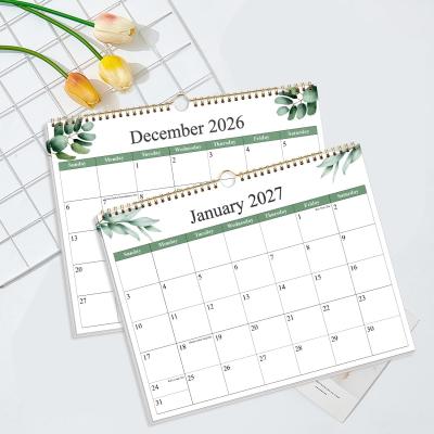 China Monthly Hanging Wall Calendars With Twin Wire Binding For Home And Office for sale
