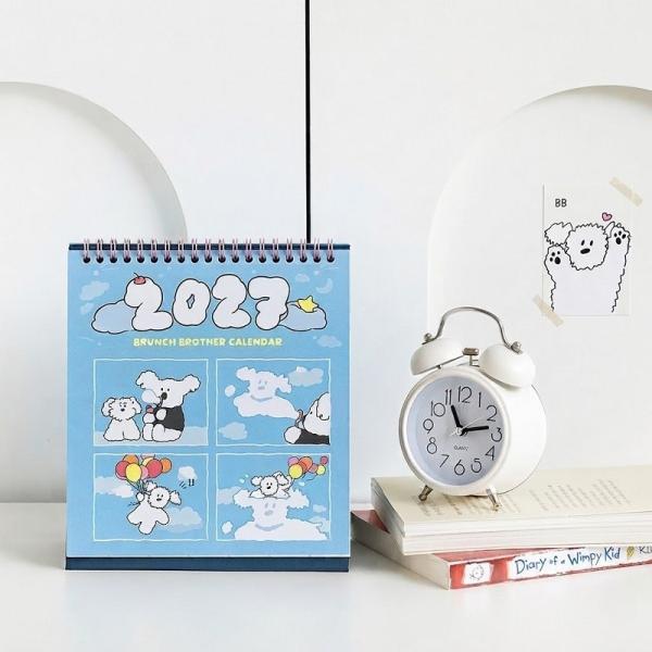 Quality Cartoon Animal Illustrated Desktop Stand-Up Calendar With Wire-O Binding for sale