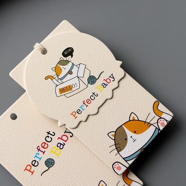 Quality Double Layer Cartoon Hang Tags With String For Kids Clothing And Toys for sale