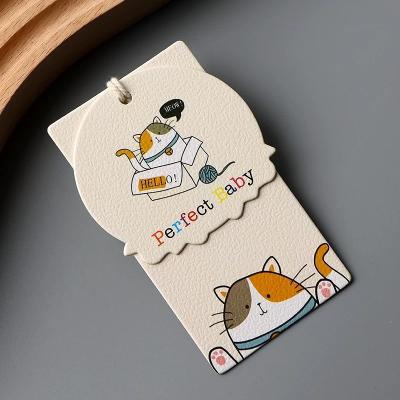 China Double Layer Cartoon Hang Tags With String For Kids Clothing And Toys for sale