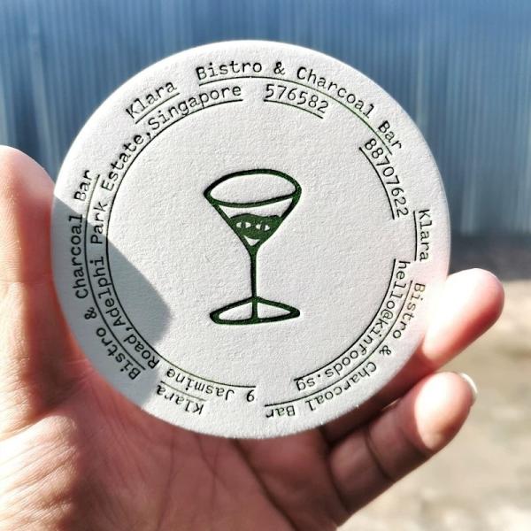 Quality Absorbent Paper Drink Coasters With Custom Print For Bar And Cafe Branding for sale