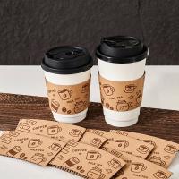 Quality Coffee Cup Sleeves With Corrugated Paper For Hot Beverage Packaging for sale