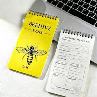 China Beekeeping Log Book With Detailed Hive Inspection Forms And Wire-O Binding for sale