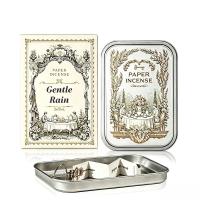 China Custom Printed Burnable Incense Paper Sheets With Vintage Tin Gift Box for sale