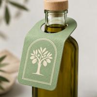 Quality Custom recycled pulp paper olive oil neck tag for artisan cruets for sale