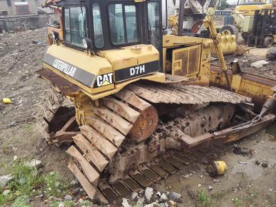 China CAT 3306 Engine Used Crawler Dozer D7H LGP Swamp Track Shoes 5.9cbm Blade Capacity for sale