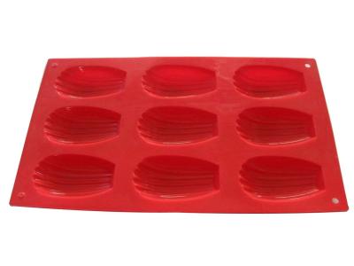 Cina muffa della torta di formaggio del silicone di 9inch Madeleine Silicone Mold Heat Resistant in vendita