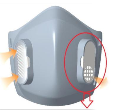 Cina Nessun chiaro uso quotidiano riutilizzabile medico della maschera di protezione del silicone con il filtro circolatore elettrificato in vendita