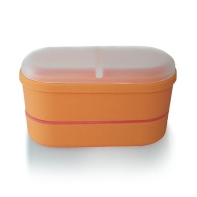 Cina Contenitore pieghevole pieghevole LFGB del panino della scatola di pranzo del silicone di 2 strati in vendita
