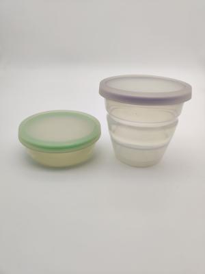Chine Tasse pliante portative écologique de silicone avec le couvercle 8*3.5cm BSCI à vendre