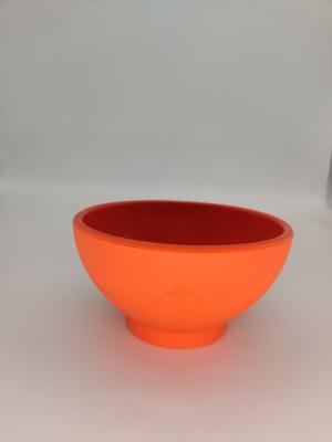 Cina Le stoviglie arancio blu del silicone hanno messo il piccolo ODM 100% del commestibile della ciotola in vendita