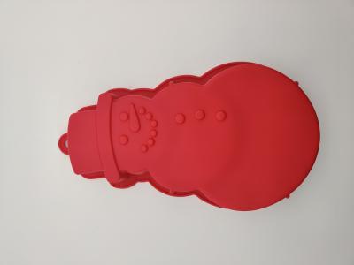China O cozimento grande do silicone da forma do boneco de neve molda vermelho à venda