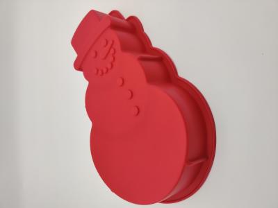 China O cozimento grande do silicone da forma do boneco de neve molda vermelho à venda