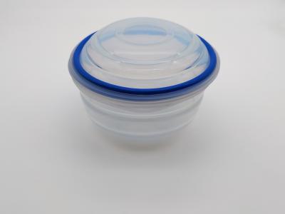 Κίνα BPA ελεύθερο 600ML σιλικόνης καλαθακιών με φαγητό ασφαλές εμπορευματοκιβώτιο τροφίμων σιλικόνης πτυσσόμενο προς πώληση