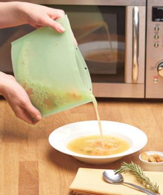 Cina ODM dell'OEM riutilizzabile delle borse di stoccaggio del silicone 1000ML per la verdura in vendita