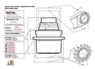 China Excavator Spare Parts EX120-5 EX120-6 EX120-2 EX120-3 Final Drive For 9150030 Hitachi for sale