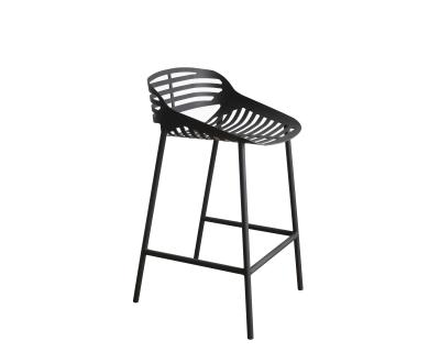 China Hormel aluminium outdoor furniture outdoor aluminum bistro furniture high metal bar chair bar stool outdoor patio furnit for sale