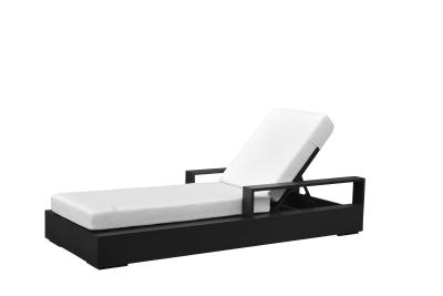 China Hormel armrest designed garden furniture outdoor metal sun bed aluminum chaise lounge for sale