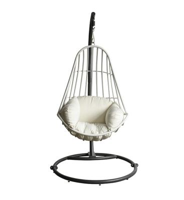 China Hormel leisure furniture adult moon design outdoor patio steel swing chair with stand for sale
