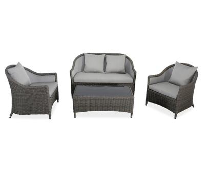 China Hormel modern furniture aluminum frame garden chair outdoor single rattan sofa sets for sale