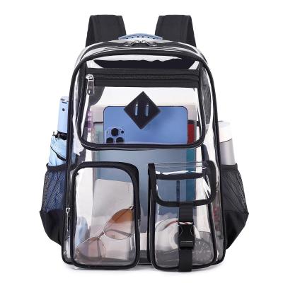 China Großhandel Transparenter Reisetasche für die Schule Superior PVC Transparente Büchertasche für Mädchen Jungen durch die Schule Rucksack für Männer Frauen Studenten Rucksack zu verkaufen