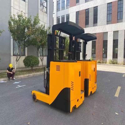 China Multi direction Electric Reach Forklift Walking Pallet Stacker 2500KG for sale