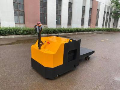 중국 7 톤 용량 전기 팔레트 트럭 플랫폼 핸들링과 함께 잭 걷기 스타일 판매용