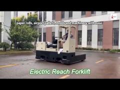 Electric Reach Truck Vehicle Move Forward Forklift Truck Carrying Capacity 2000 KGS Lifting Height 6500  Mm